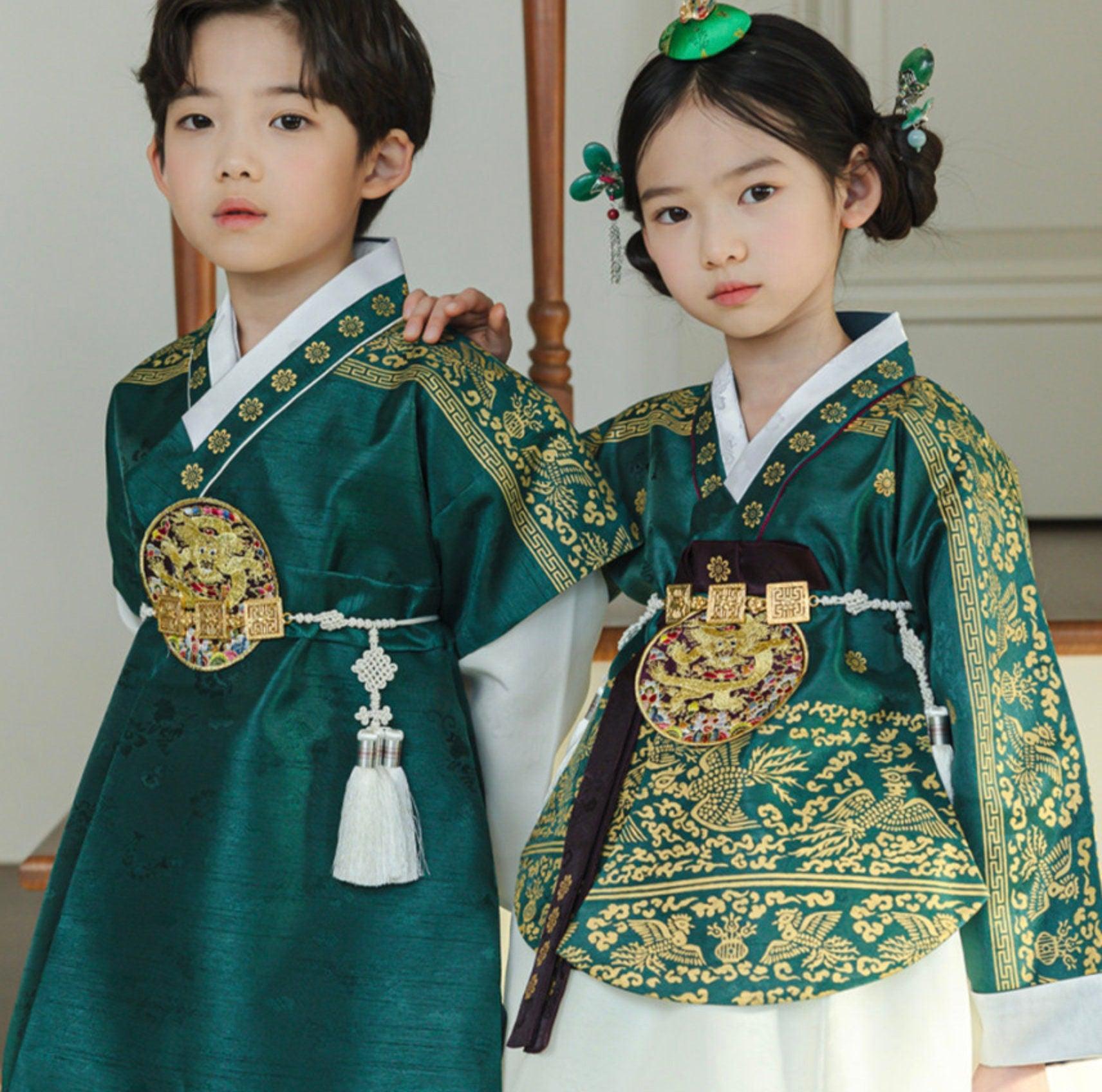 Hyungoon Green Ivory Boy Hanbok (100D-10YR)