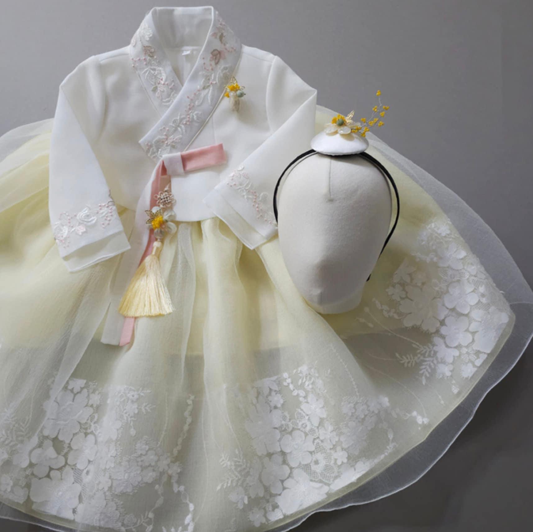 Roha 3D Floral Dress Girl Hanbok (1-12YR)