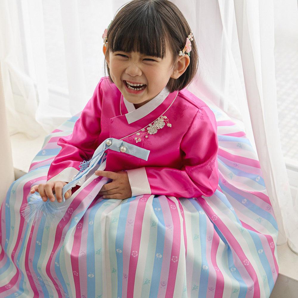 Yun Pink Saekdong Hanbok for Girls | Traditional Korean Hanbok