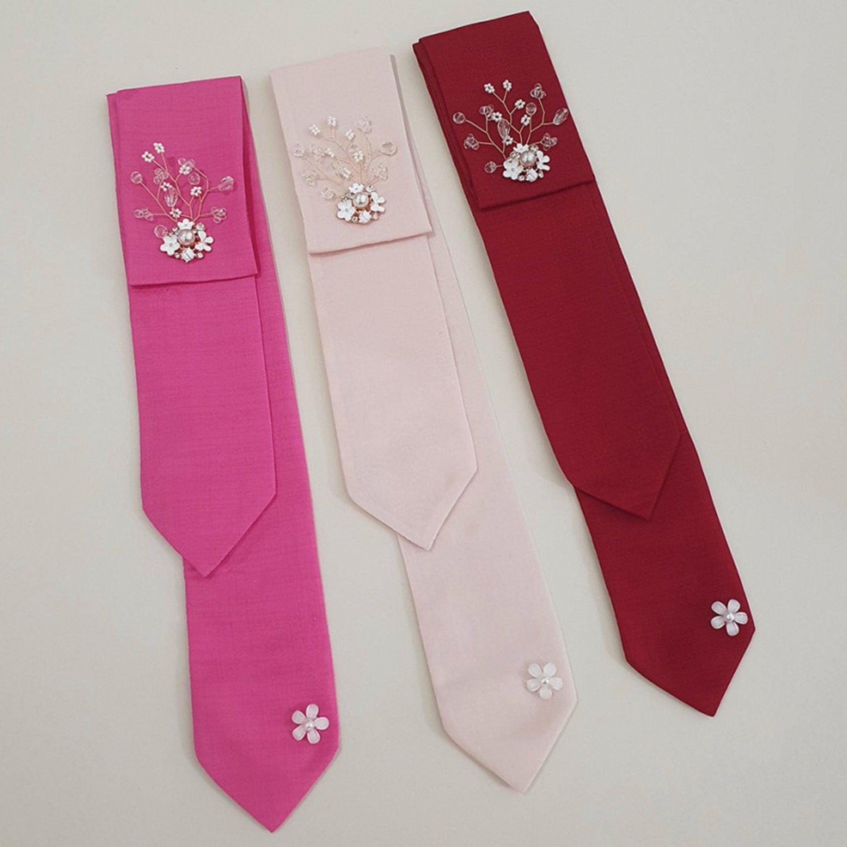 Pearl Floral Hair Tie for Hanbok
